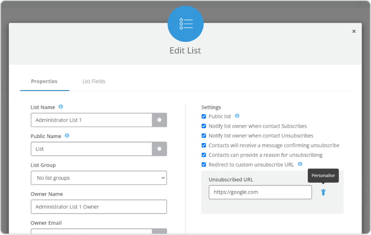 Manage Lists | Knowledge Base